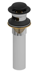 DB150BK BLACK PUSH DRAIN WITH OVERFLOW | ROBINSON SUPPLY