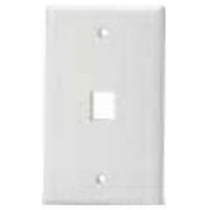 FP01PWH-S CON, 1-PORT SINGLE GANG, FLUSH STYLE, FACEPLATE, WHITE ...